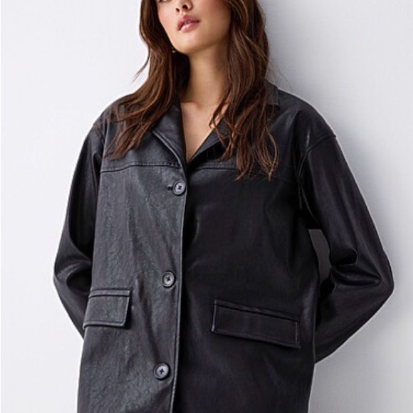 Simons | Jackets & Coats | Simons Faux Leather Jacket Nwt | Poshmark